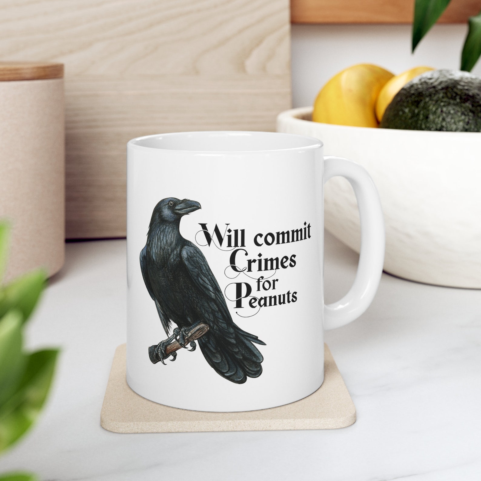 Raven Mug, Crow Mug, Common Raven, American Crow, Funny Bird Gift, Crow ...