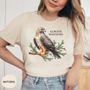 Hawk Shirt, Raptor Tee, Bird of Prey Shirt, Red-shouldered Hawk, Hawk ...