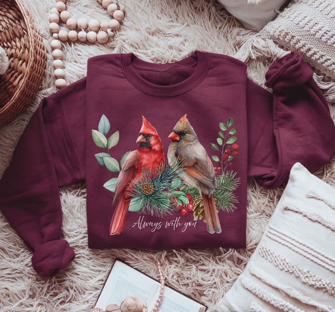 Cardinal Sweatshirt, Cardinal Gifts, Northern Cardinal, Christmas Bird ...