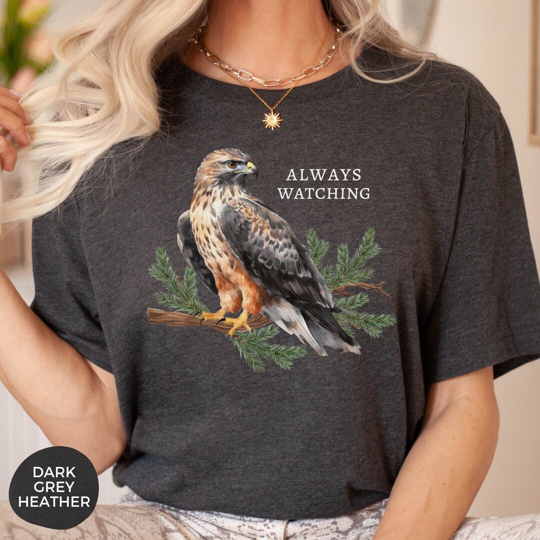 Hawk Shirt, Raptor Tee, Bird of Prey Shirt, Red-shouldered Hawk, Hawk ...
