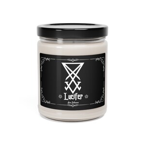Lucifer Candle, Lucifer Sigil, Satanic Diety Invocation, Satanic Decor ...