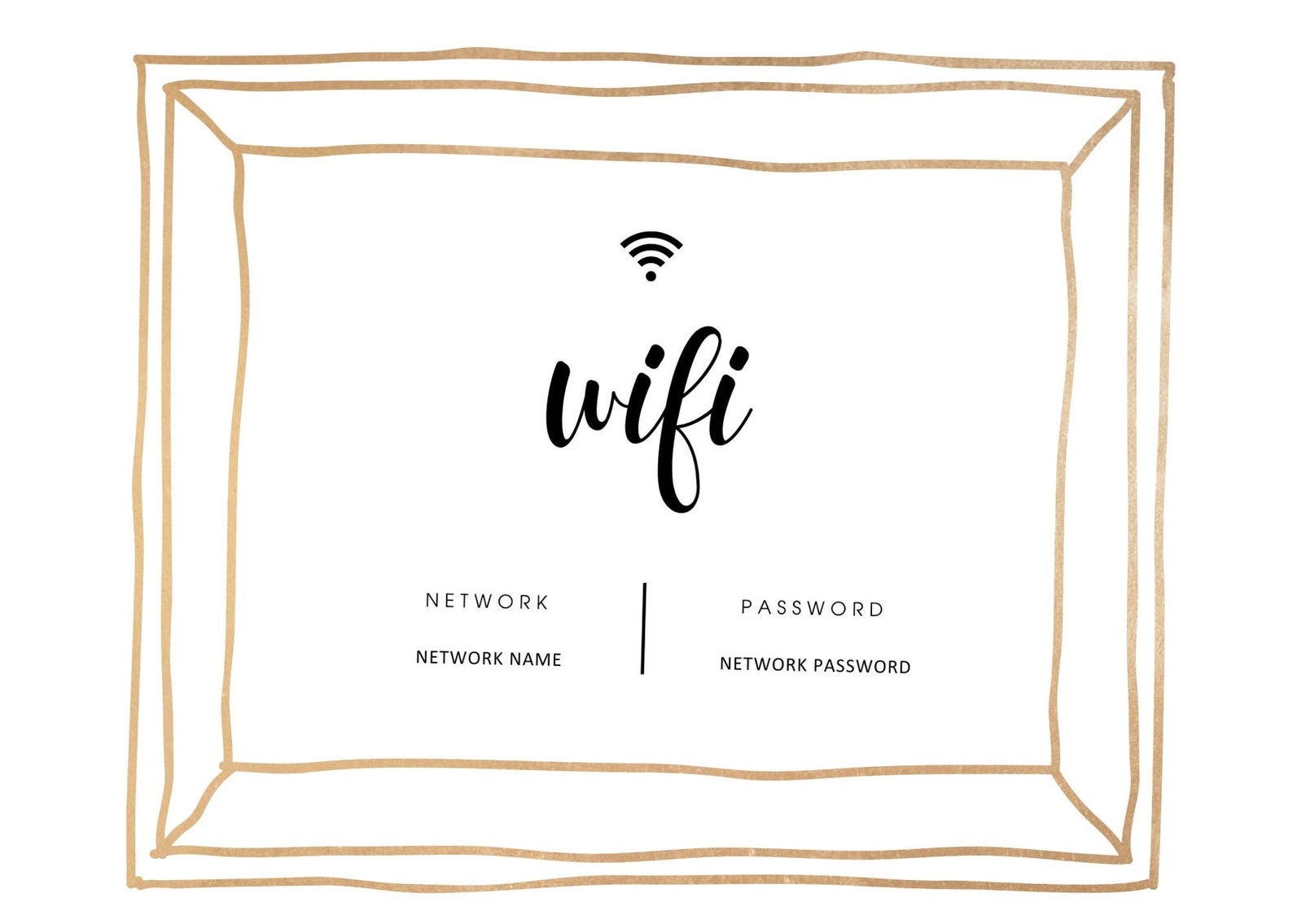 WIFI Password Sign Printable, Wifi Sign, WIFI Password Sign, Editable ...