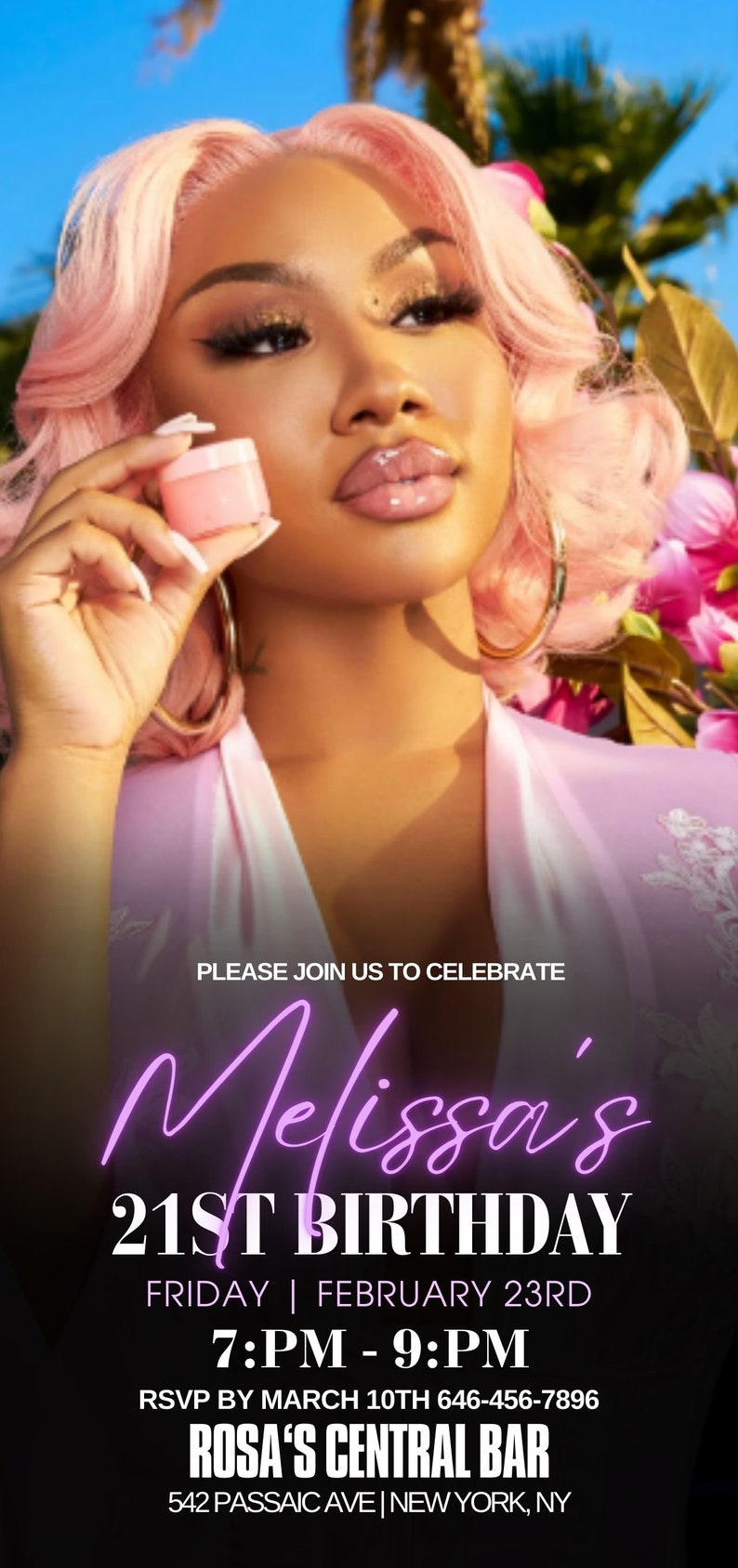 Animated Birthday Invite Digital Photo Invite Any Age 18th, 21st, 30th ...