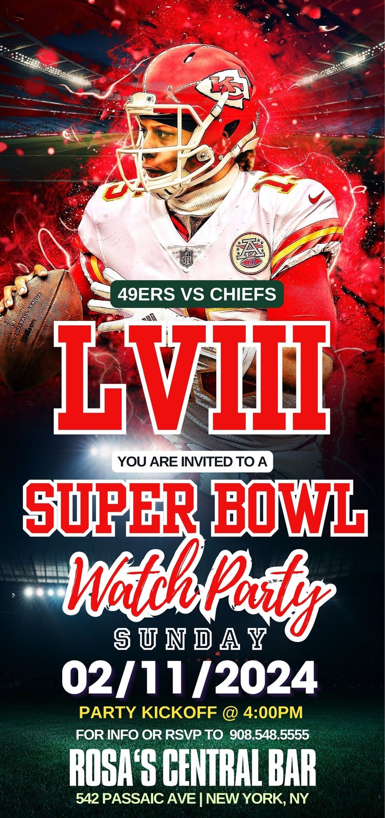 Kansas City Chiefs Missouri Mahomes Super Bowl 2024 Flyer Football ...