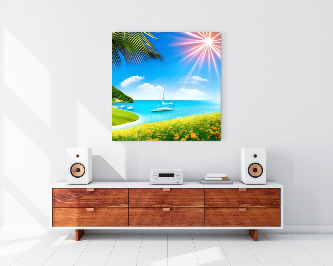 Hot Summer Day Printable Wall Prints, Modern Minimalist, Wall Hanging ...