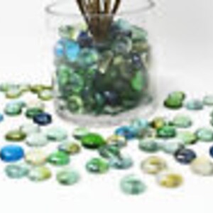 1.75ibs of Mixed Color Large Glass Gems, Pebbles, Mosaic Tiles, Marbles ...