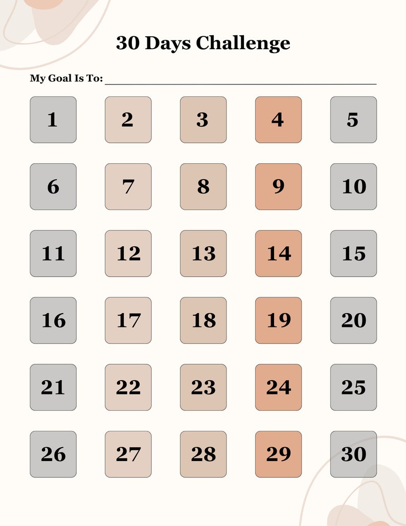 Monthly Planner Habit Tracker Printable Planner Instant - Etsy