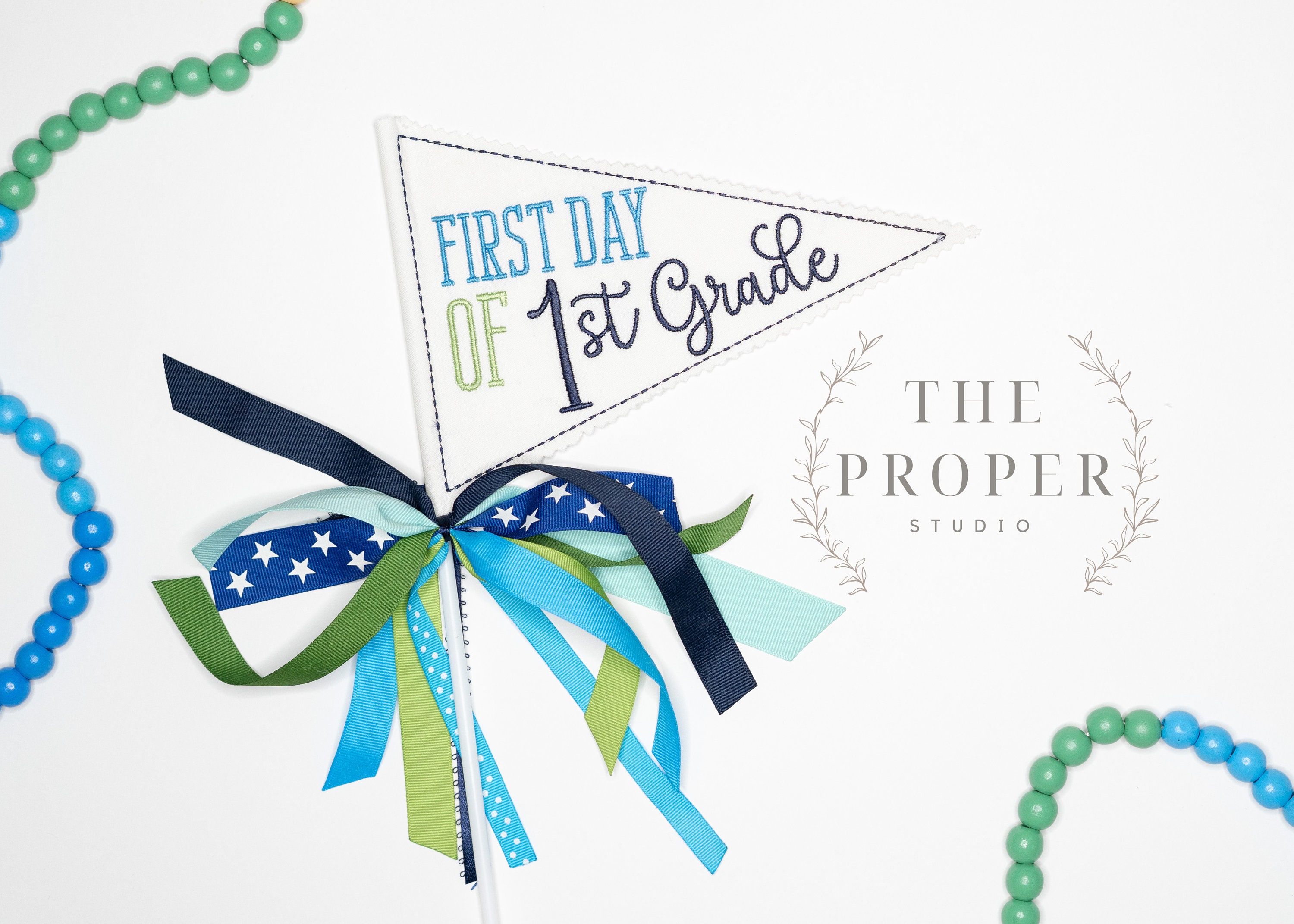 Embroidered Fabric Back to School Pennant Flag - Etsy