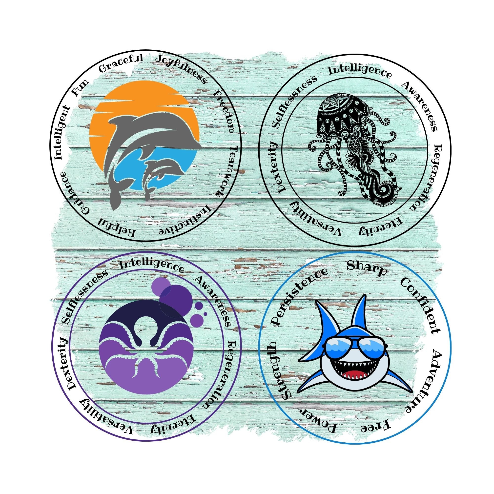 Ocean Animals Symbolism Meanings Spirit Animals 25 Designs Instant ...