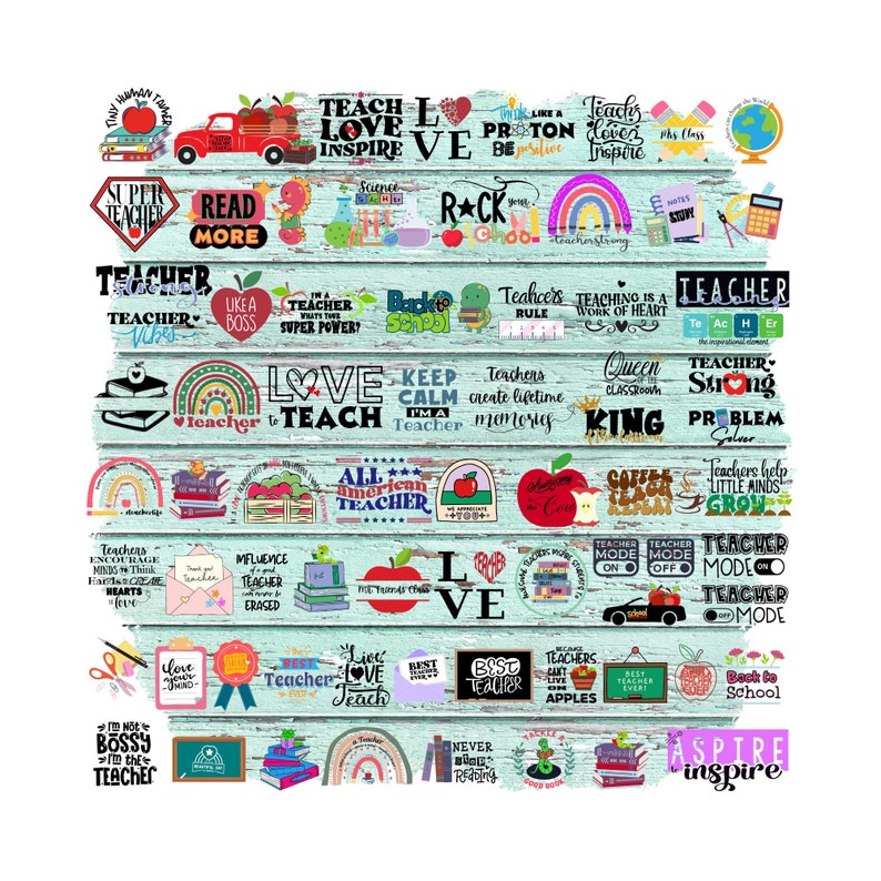 Teacher SVG Bundle * Classroom SVG * School Svg * 76 Designs* Instant ...