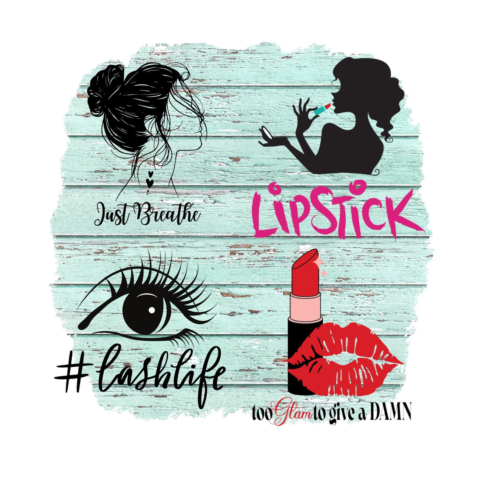 Hair & Makeup SVG * Lipstick, Lashes, Beauty SVG * 30 Designs * Instant ...