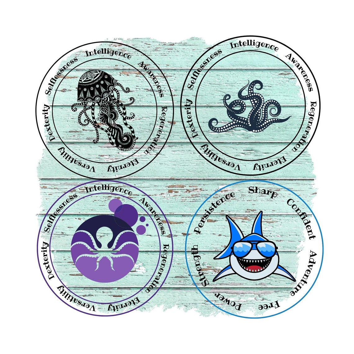 Ocean Animals Symbolism Meanings Spirit Animals 25 Designs Instant ...
