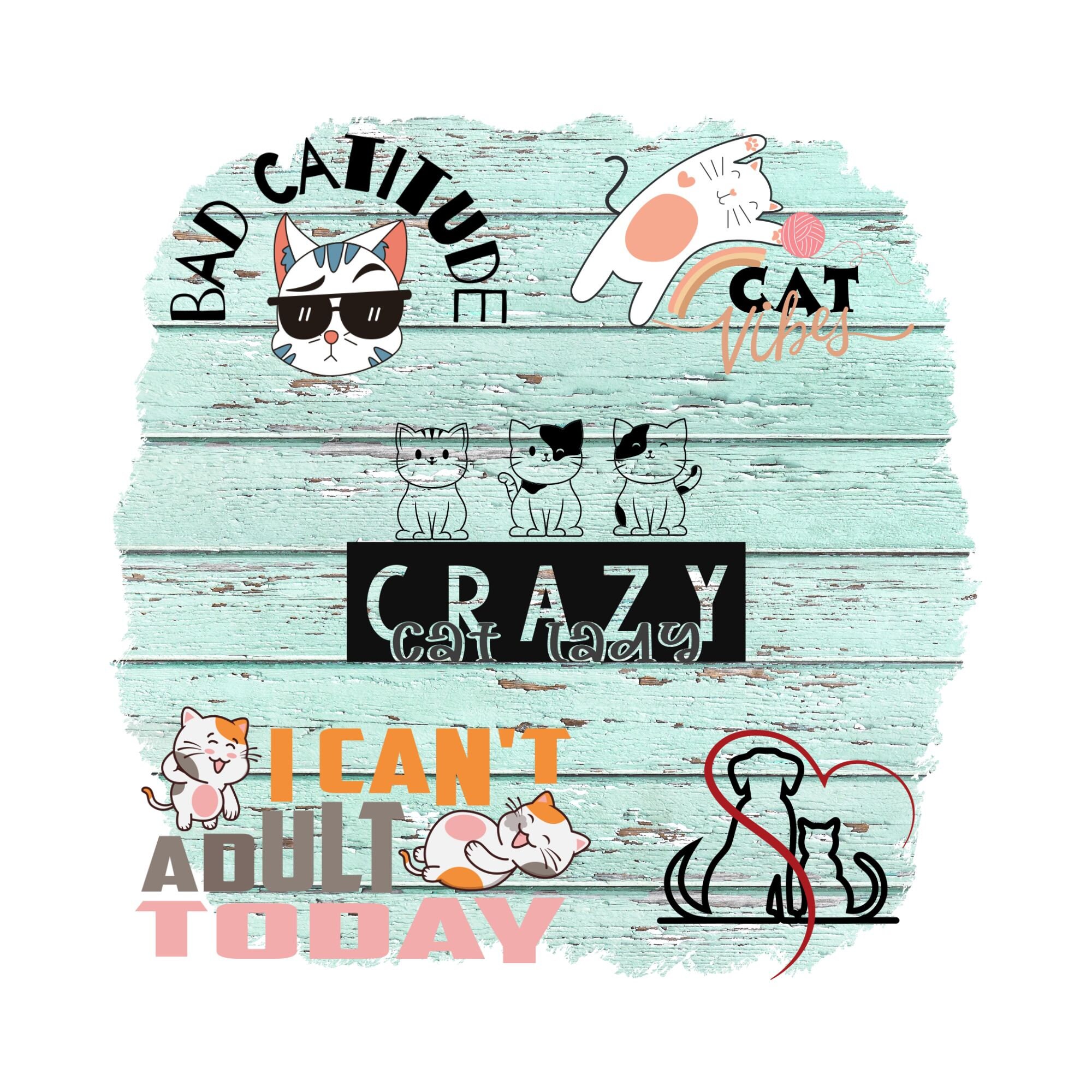 Cat SVG Kitty SVG Kittens Black Cat Instant DOWNLOAD Great for Cricut ...