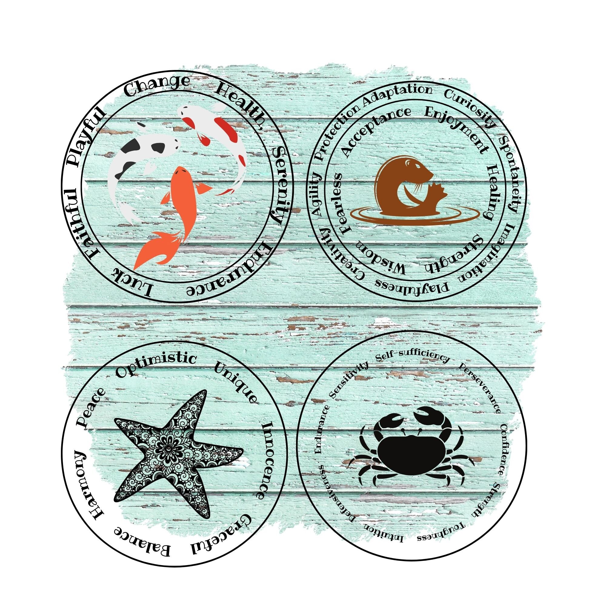 Ocean Animals Symbolism Meanings Spirit Animals 25 Designs Instant ...