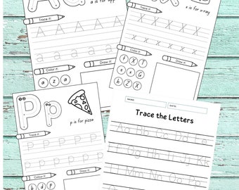 Alphabet & Number Tracing Sheets / ABC Letter Tracing / Handwriting ...