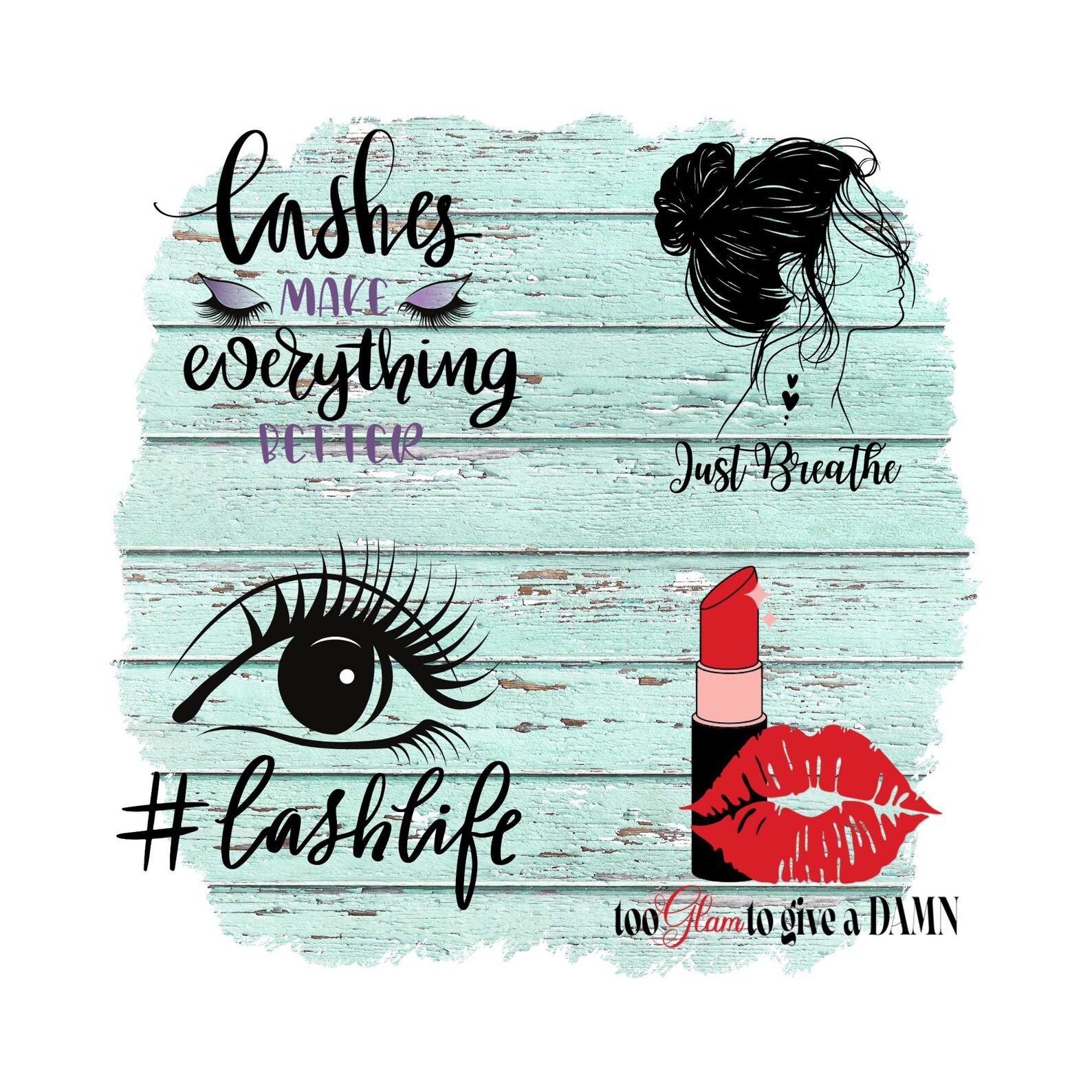 Hair & Makeup SVG Lipstick Lashes Beauty SVG 30 Designs - Etsy