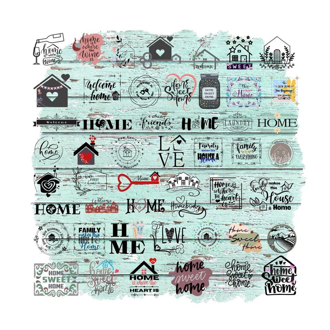 Home SVG House New Home Home Sweet Home 50 Designs Instant DOWNLOAD ...