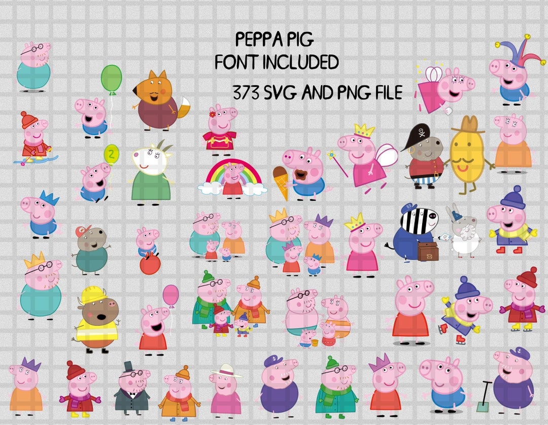 Peppa Pig Bundle Png Peppa Pig Family Png Peppa Pig PNG - Etsy UK
