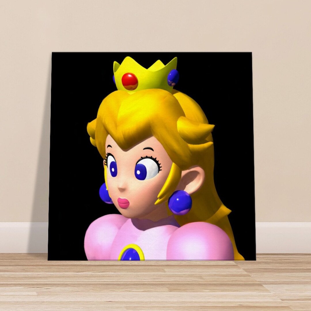 Princess Peach Portrait Mario Kart 64 Canvas - Etsy