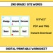 Printable Sight Word Flashcards, 2nd Grade Sight Words, High Frequency ...