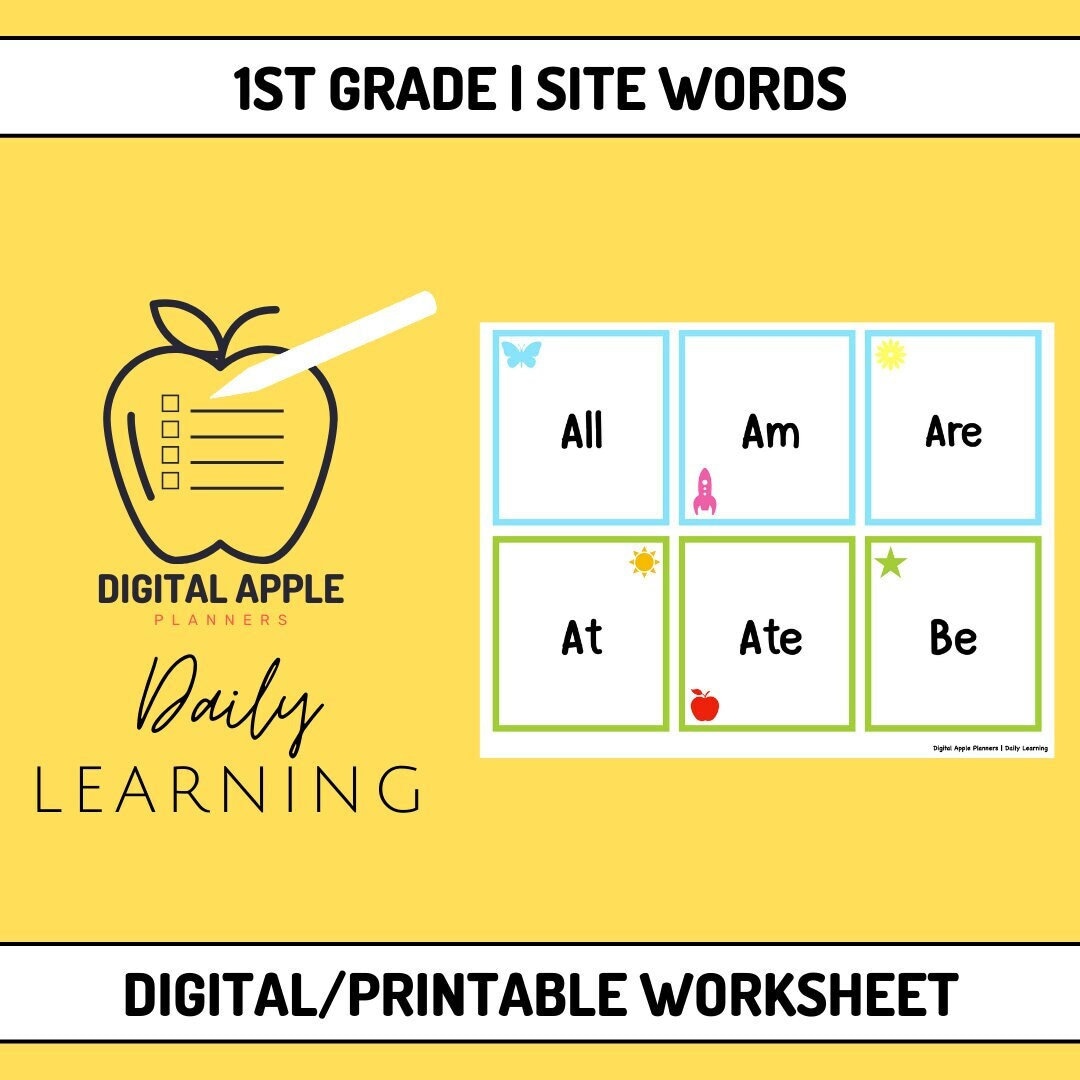 Printable Sight Word Flashcards, 1st Grade Sight Words, High Frequency ...