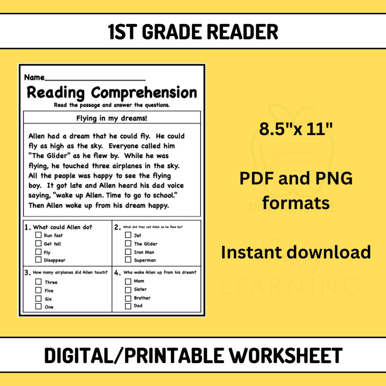 10 First Grade Reading Comprehension Worksheets Decodable Stories With ...