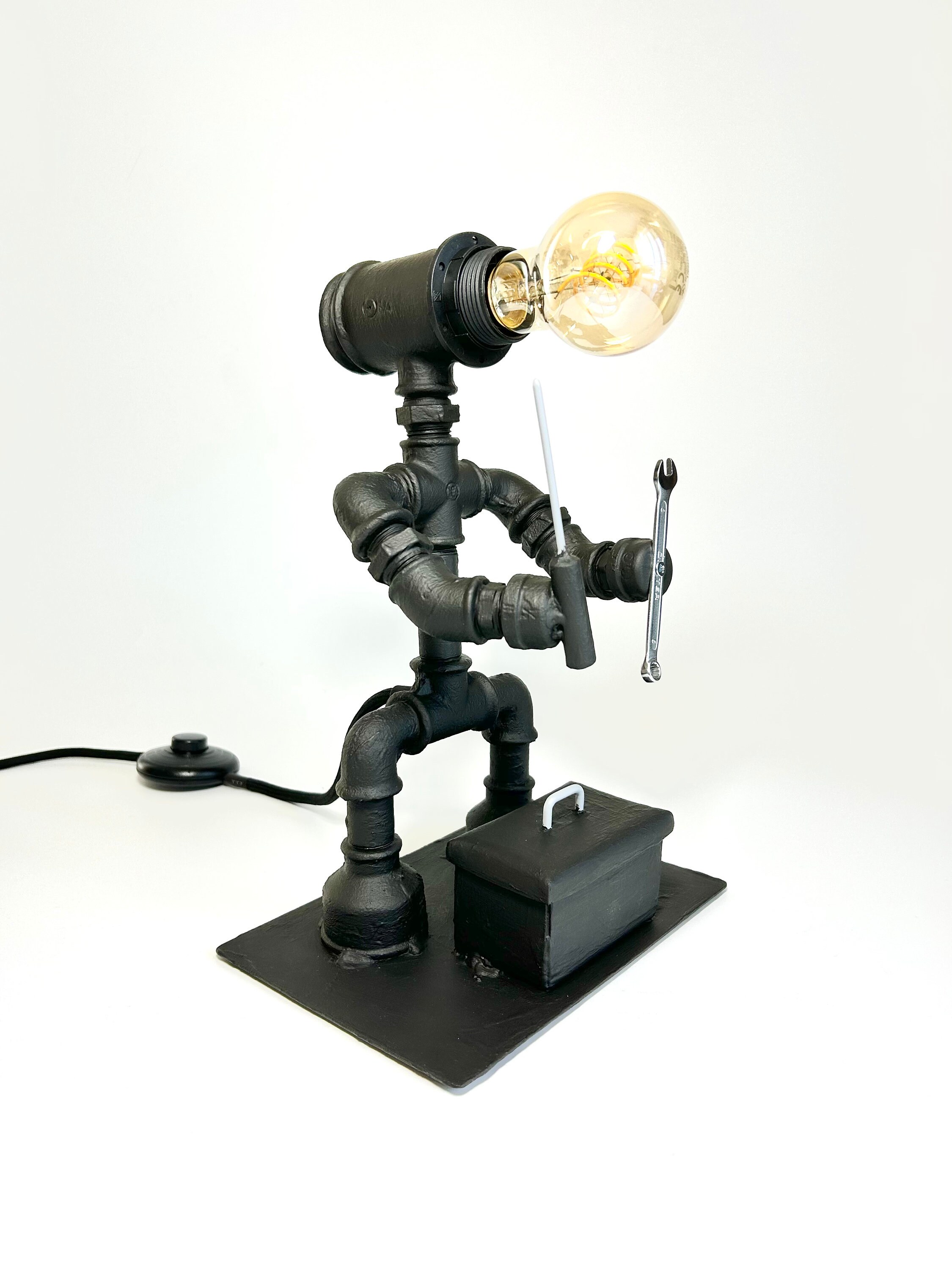 The Mechanic With Toolbox, Pipe Lamp, Home Decor, Perfect Gift, Gift ...