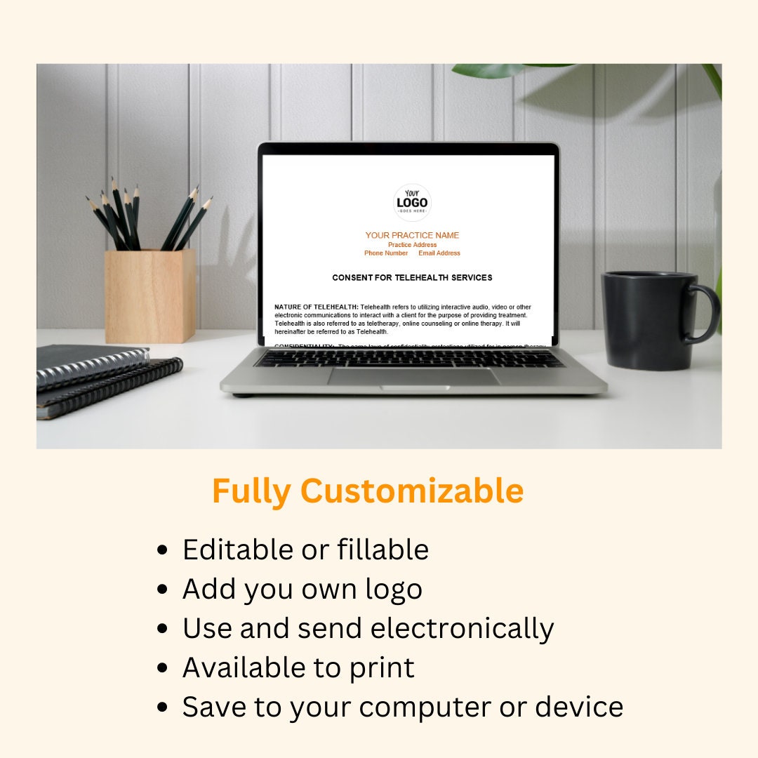 Telehealth Informed Consent Form - Therapy Private Practice Paperwork ...