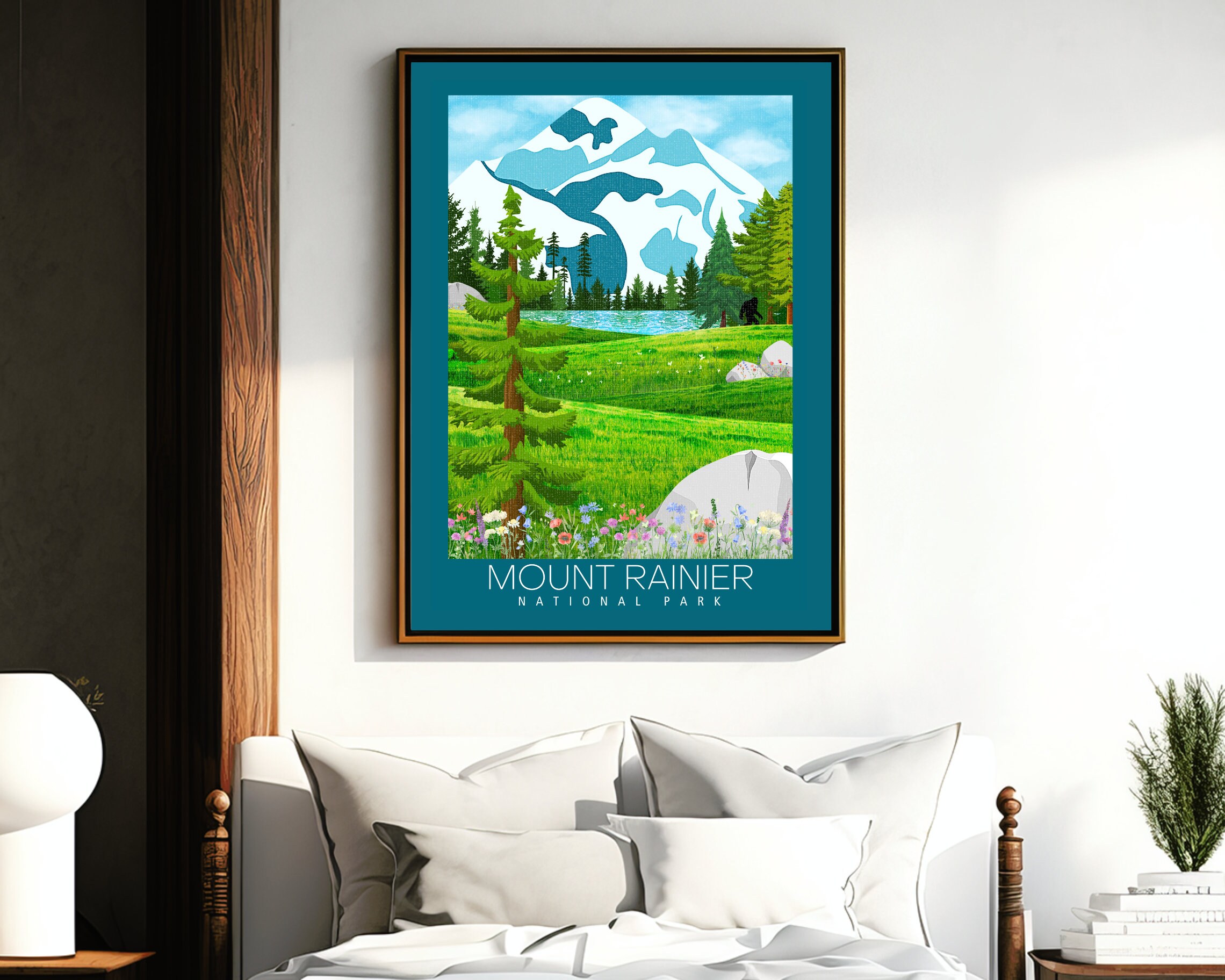 Mt Rainier Wall Art National Park Poster Printable Mt Rainier Art ...