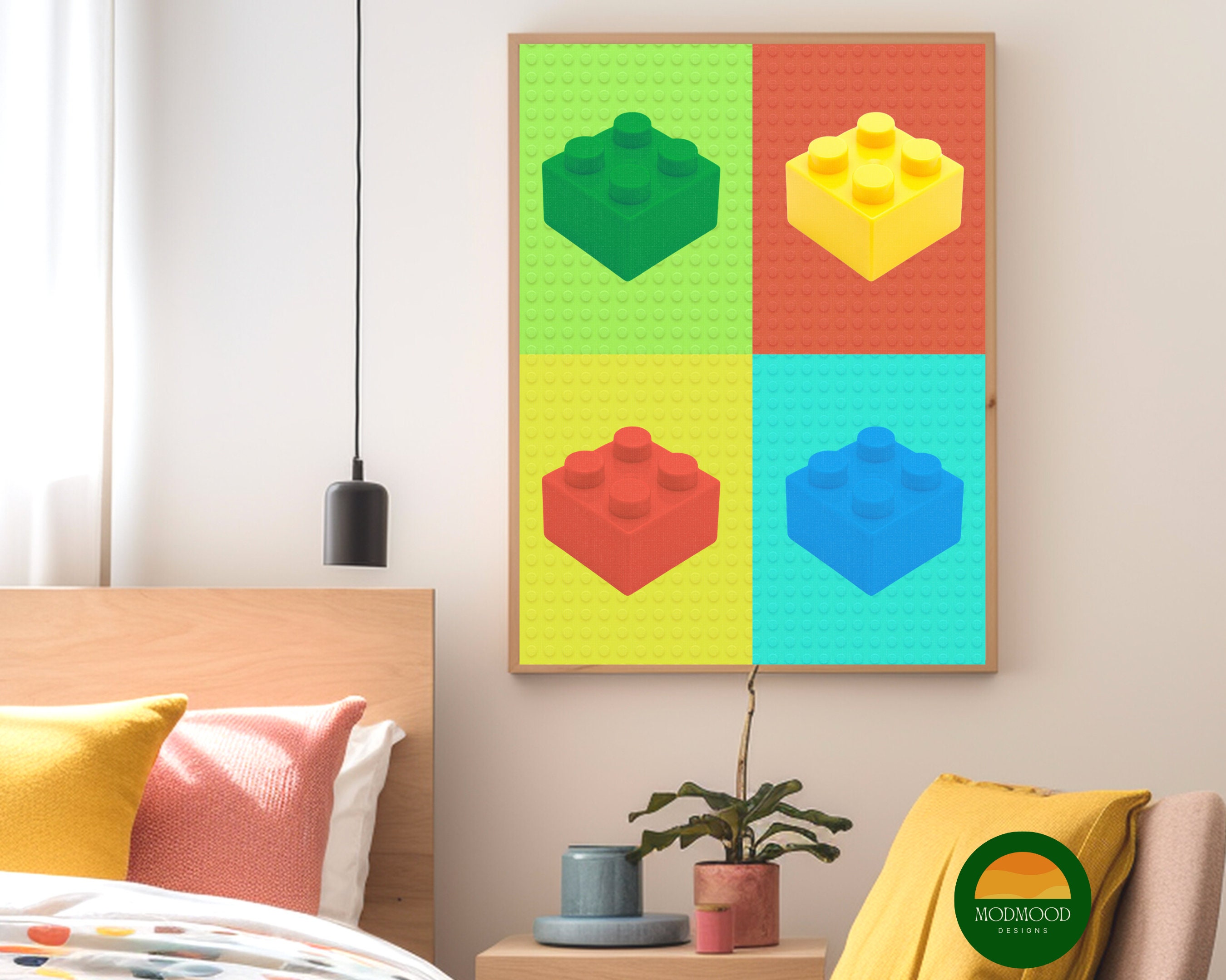 Toy Bricks Printable Art, Boys Room Decor, Building Blocks Poster ...