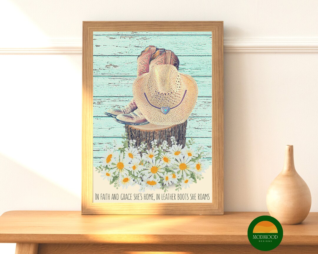 Coastal Cowgirl Printable Beachy Room Decor College Girl Apartment ...