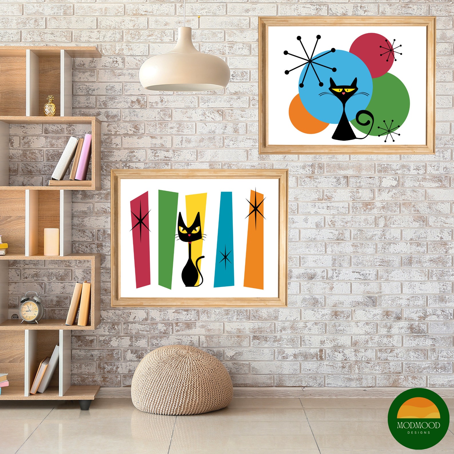 Retro Cat Wall Art Funny Cat Poster College Apartment Decor Printable ...
