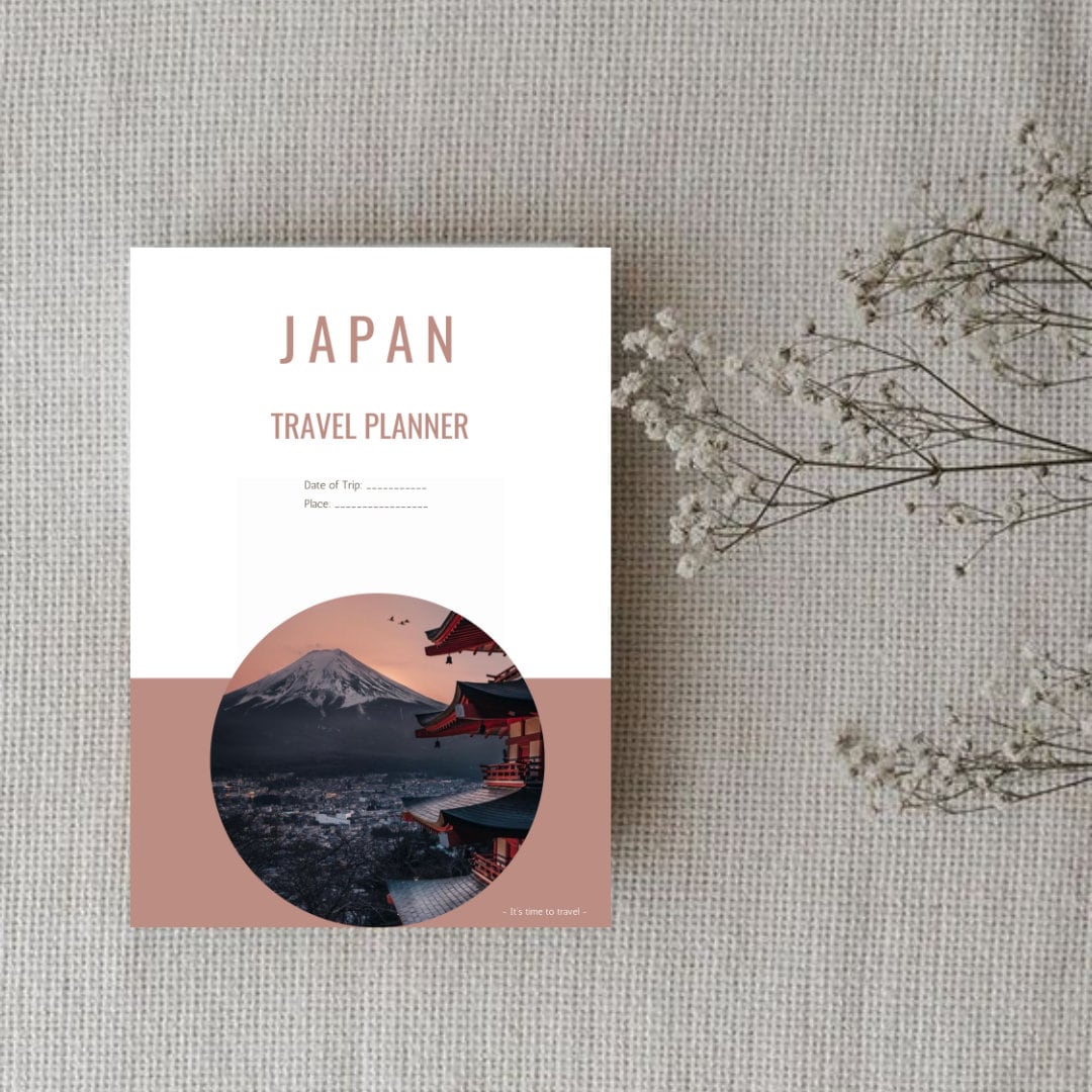 Japan Travel Planner, Japan Vacation Planner, Printable, Minimal ...