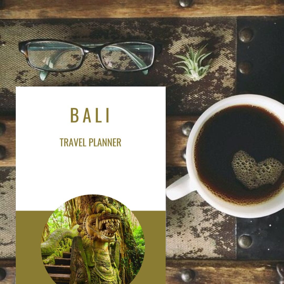 Digital BALI Travel ITINERARY Template – Printable Minimal Travel ...