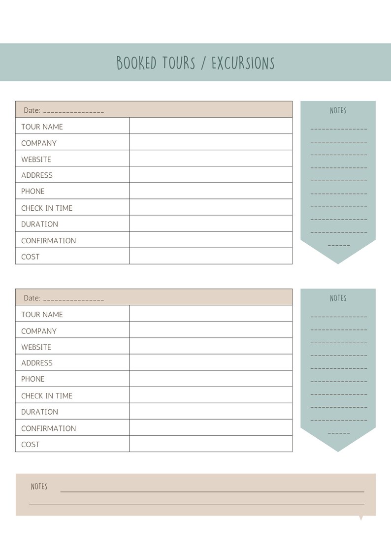 Printable ITALY Travel ITINERARY Template – Digital Vacation Travel ...