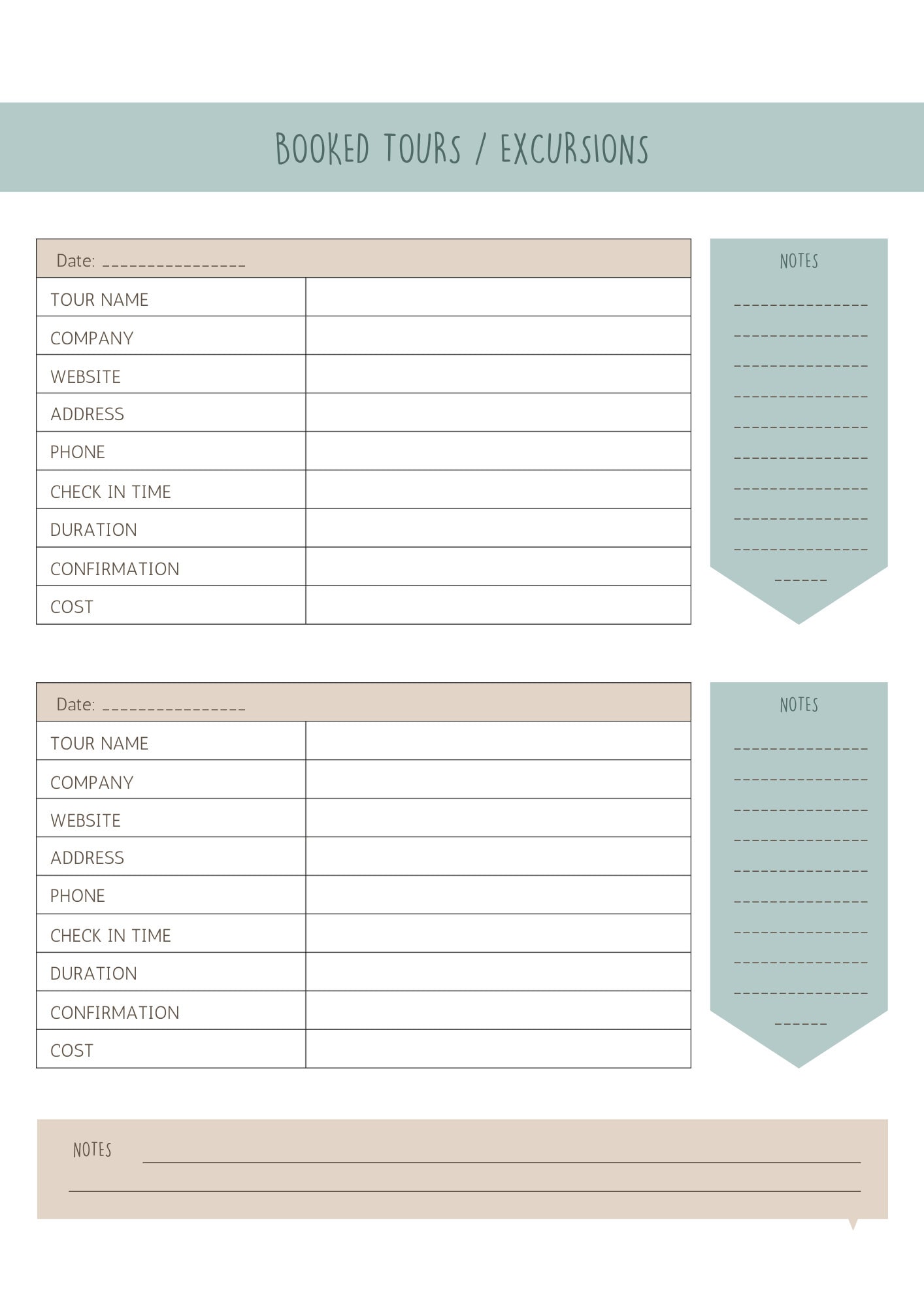 Printable ITALY Travel ITINERARY Template Digital Vacation Travel ...