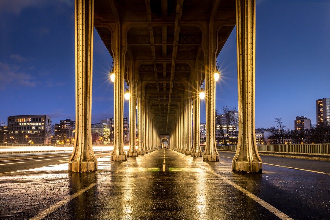 Pont De Bir-hakeim Bridge at Night, Paris, France, Europe, Canvas Print ...