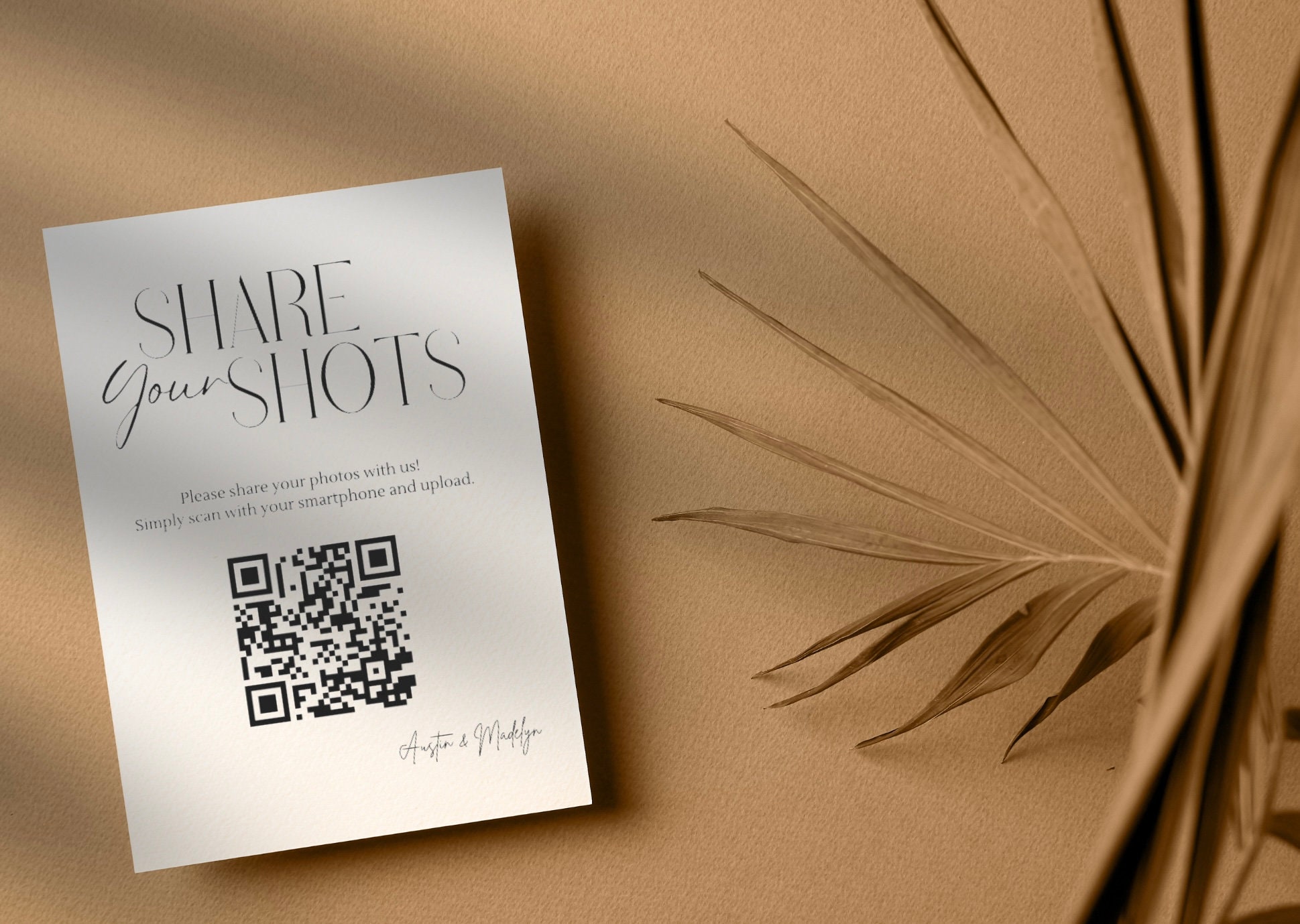 8x11 Share Your Shots QR Code Sign QR Code Wedding Love Qr Code Wedding ...