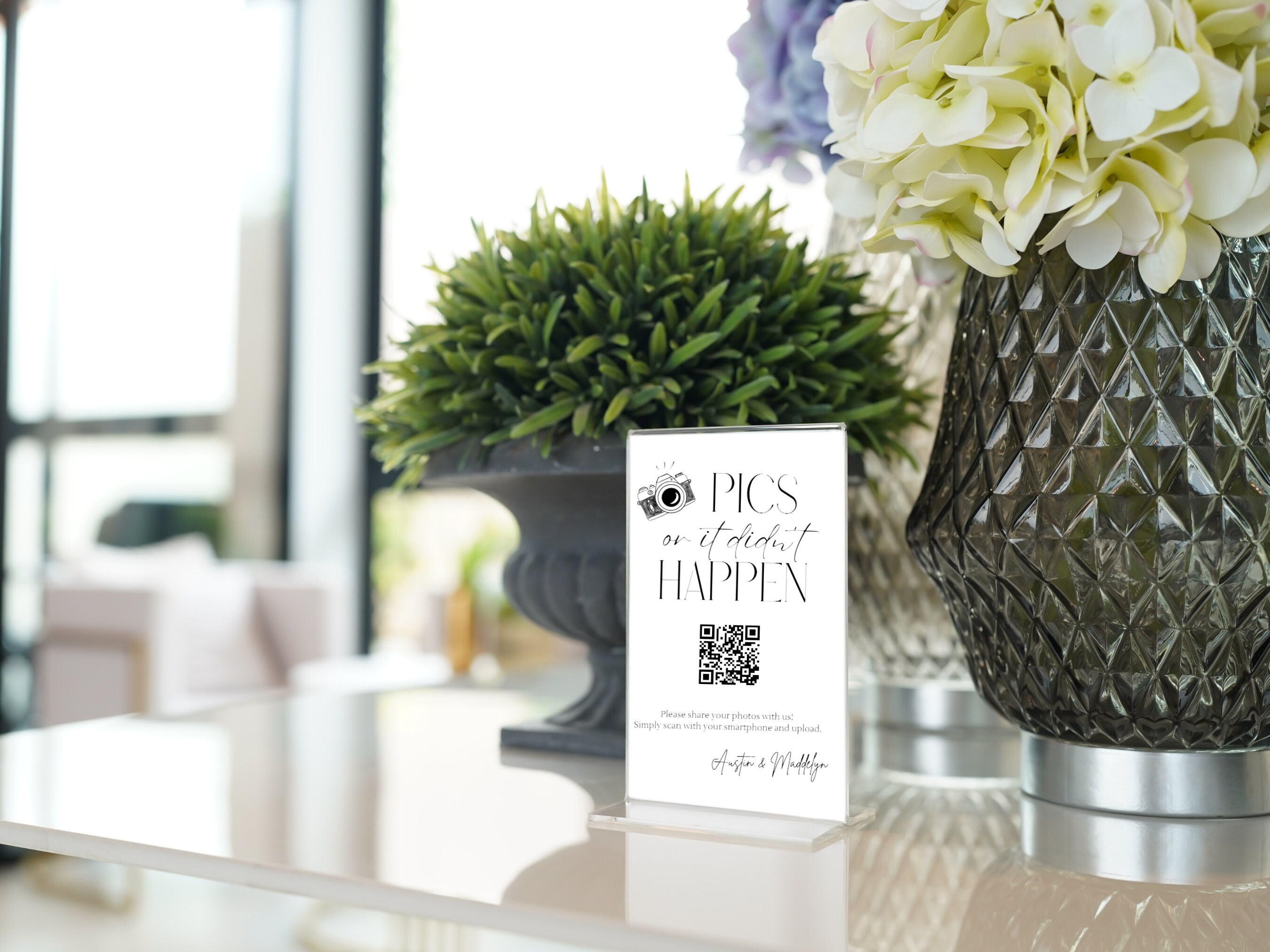 4x6 Pics or It Didn’t Happen QR Code Wedding QR Code Card Love Qr Code ...