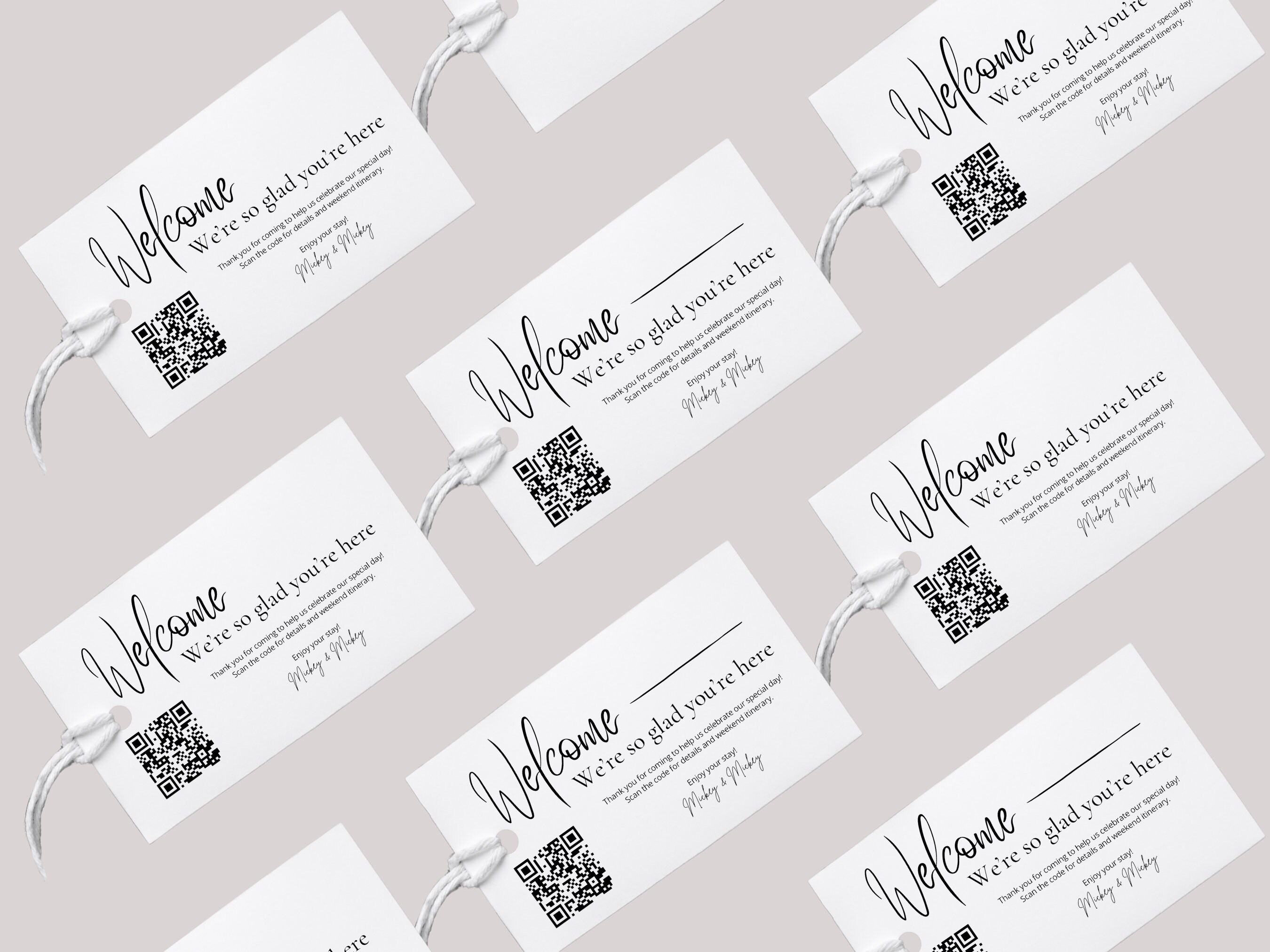 Welcome Card QR Code Card QR Code Wedding Love Qr Code Wedding Welcome ...