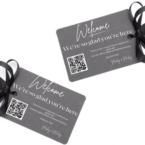 Travel Guests Welcome Card QR Code Card QR Code Wedding Love Qr Code ...