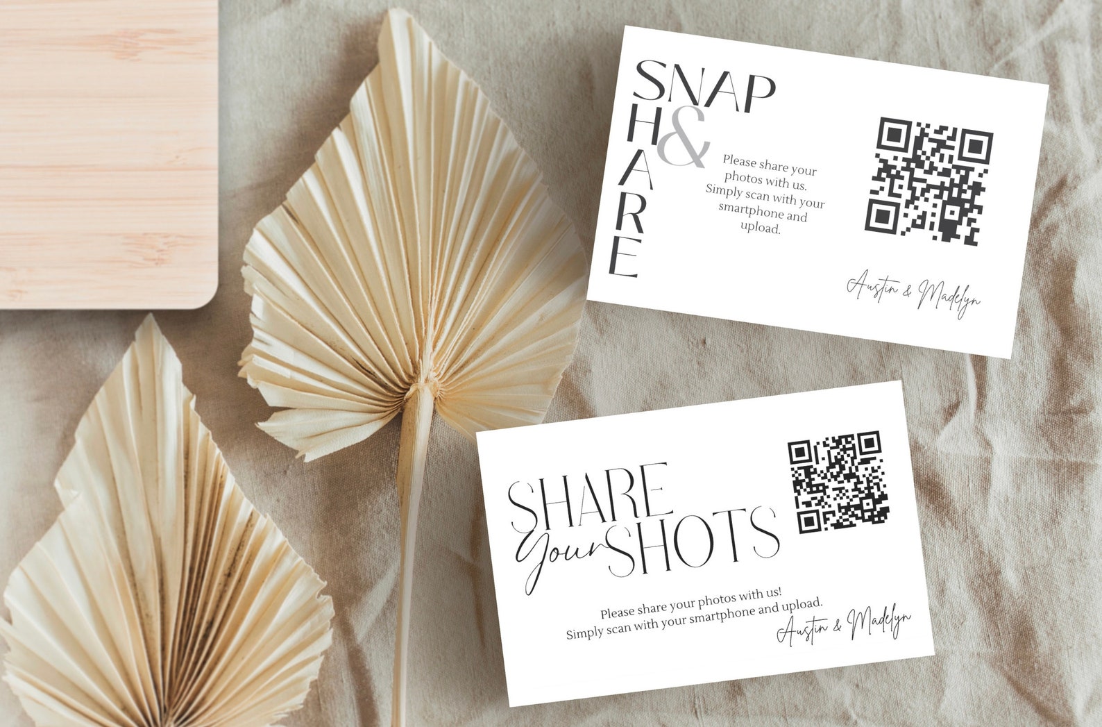 Customizable Snap & Share QR Code Sign Wedding Sign Photo Album Wedding ...