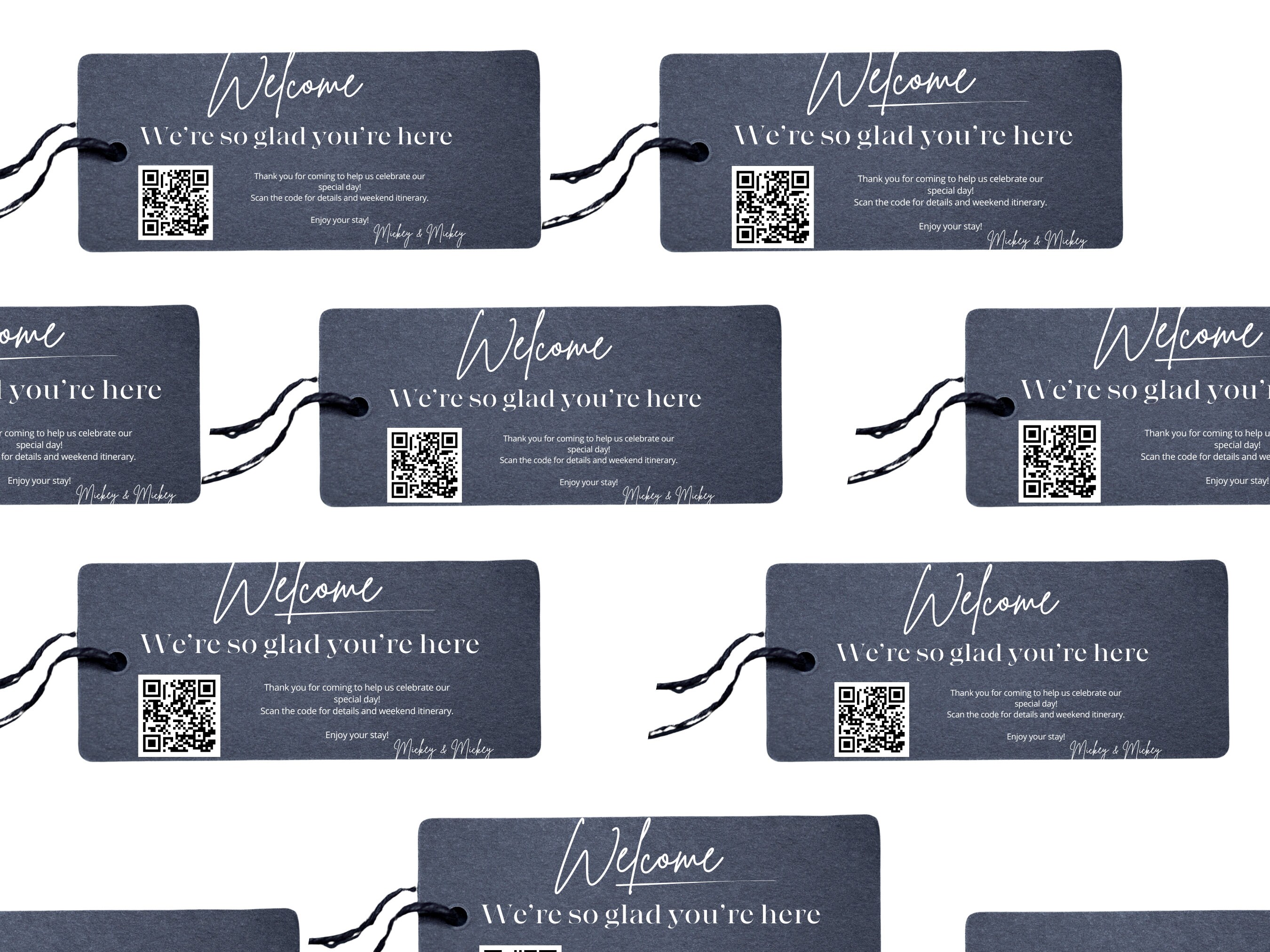 Travel Guests Welcome Card QR Code Card QR Code Wedding Love Qr Code ...