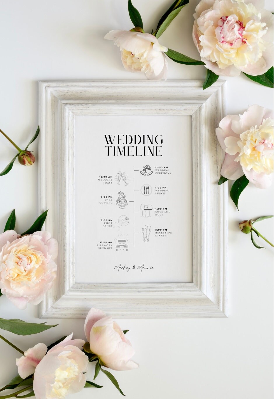 Wedding Day Timeline Template Editable Wedding Timeline Wedding Weekend ...
