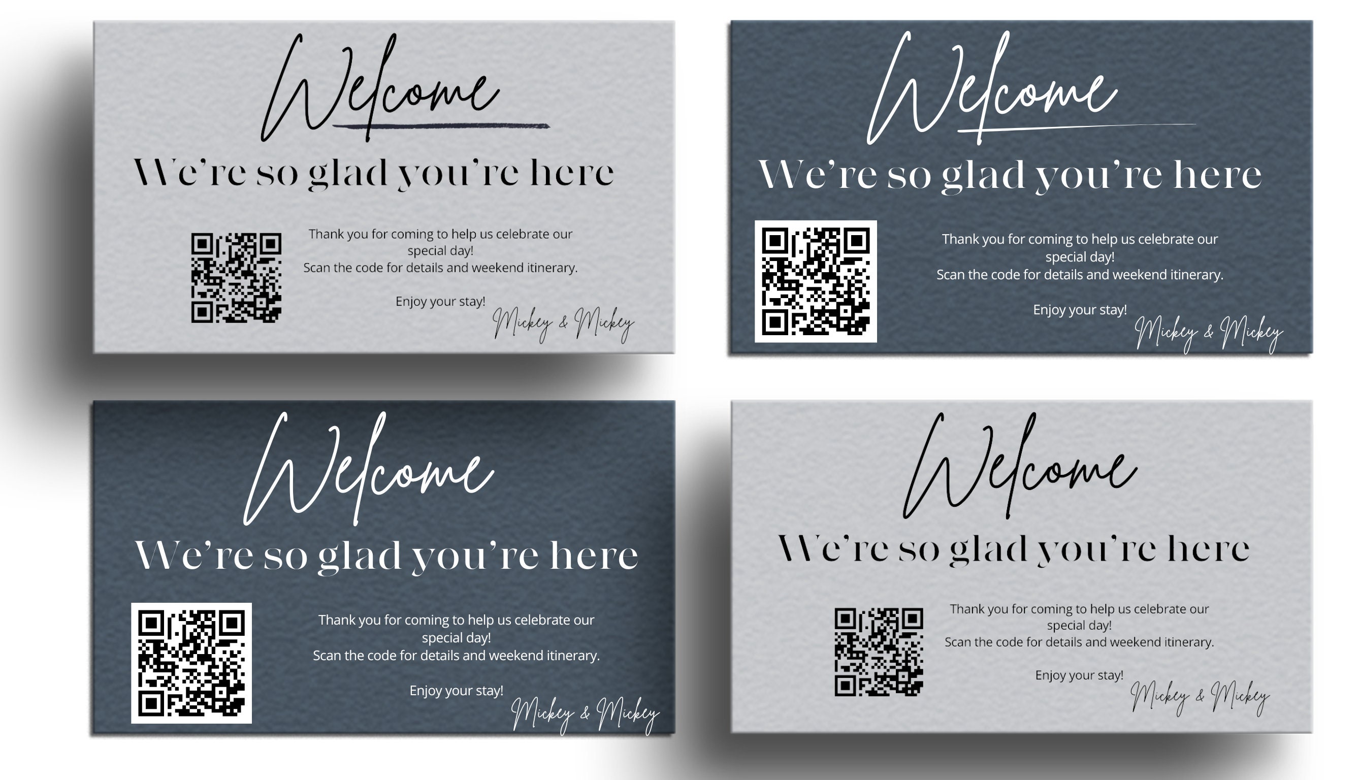 Travel Guests Welcome Card QR Code Card QR Code Wedding Love Qr Code ...