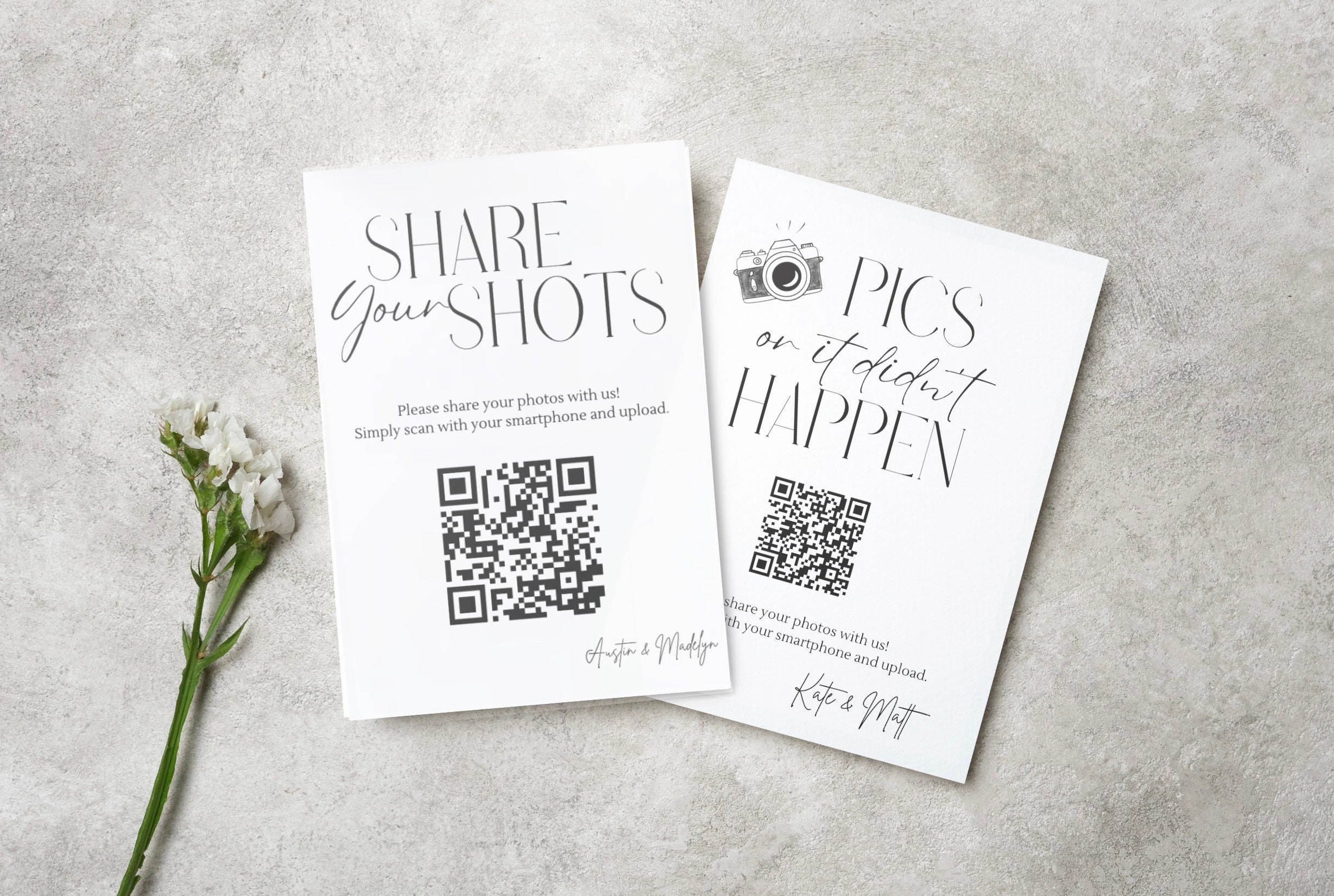 8x11 Share Your Shots QR Code Sign QR Code Wedding Love Qr Code Wedding ...