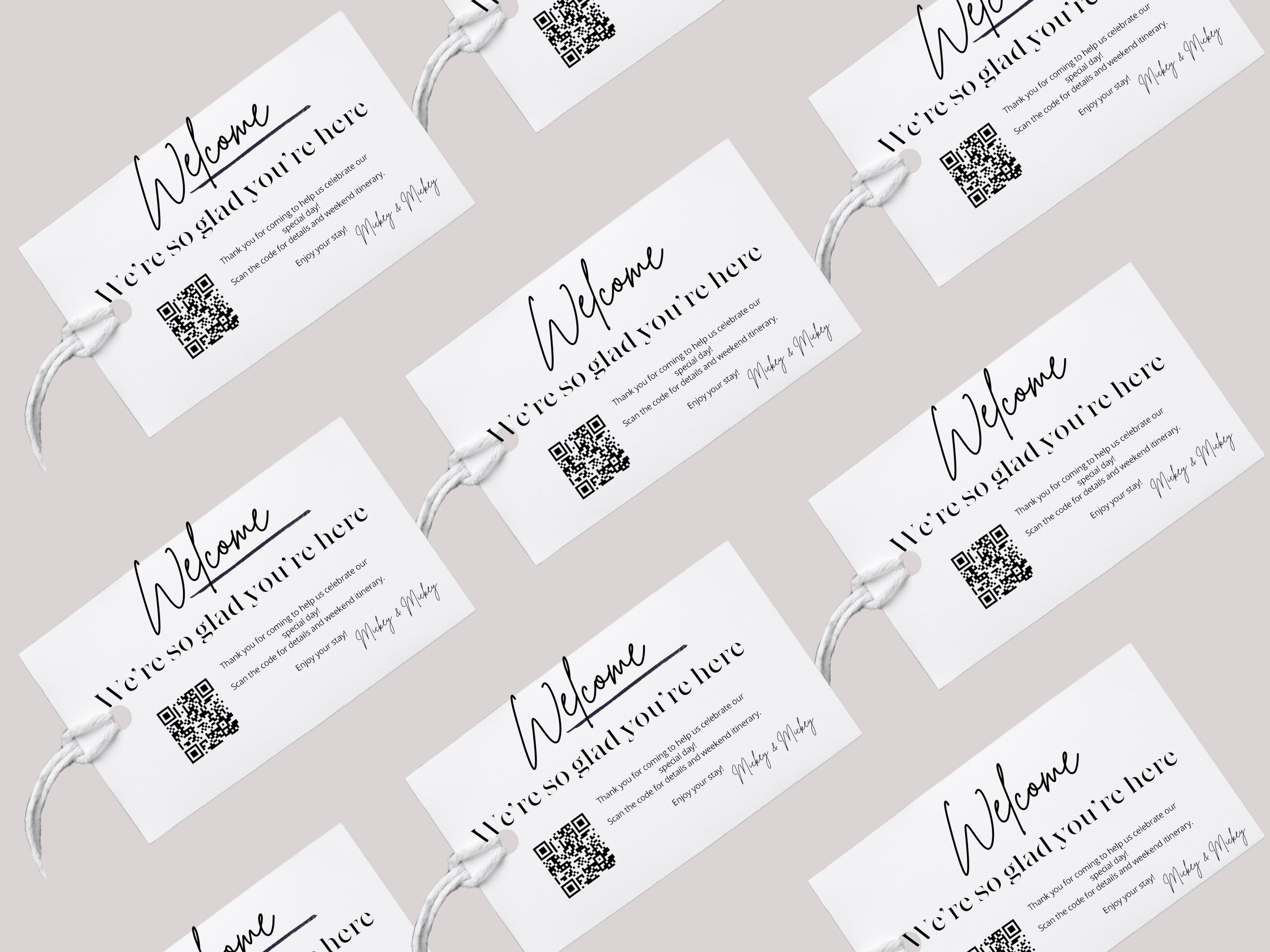 Travel Guests Welcome Card QR Code Card QR Code Wedding Love - Etsy