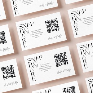 Customizable Snap & Share QR Code Sign Wedding Sign Photo Album Wedding ...