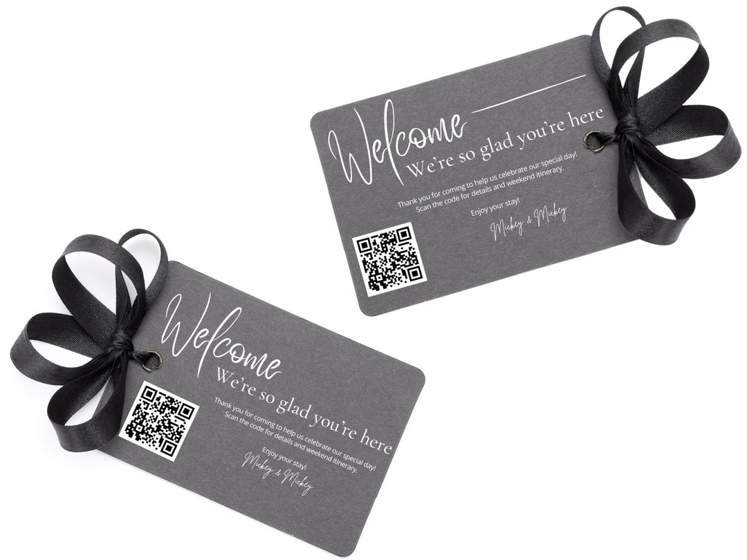 Welcome Card QR Code Card QR Code Wedding Love Qr Code Wedding Welcome ...