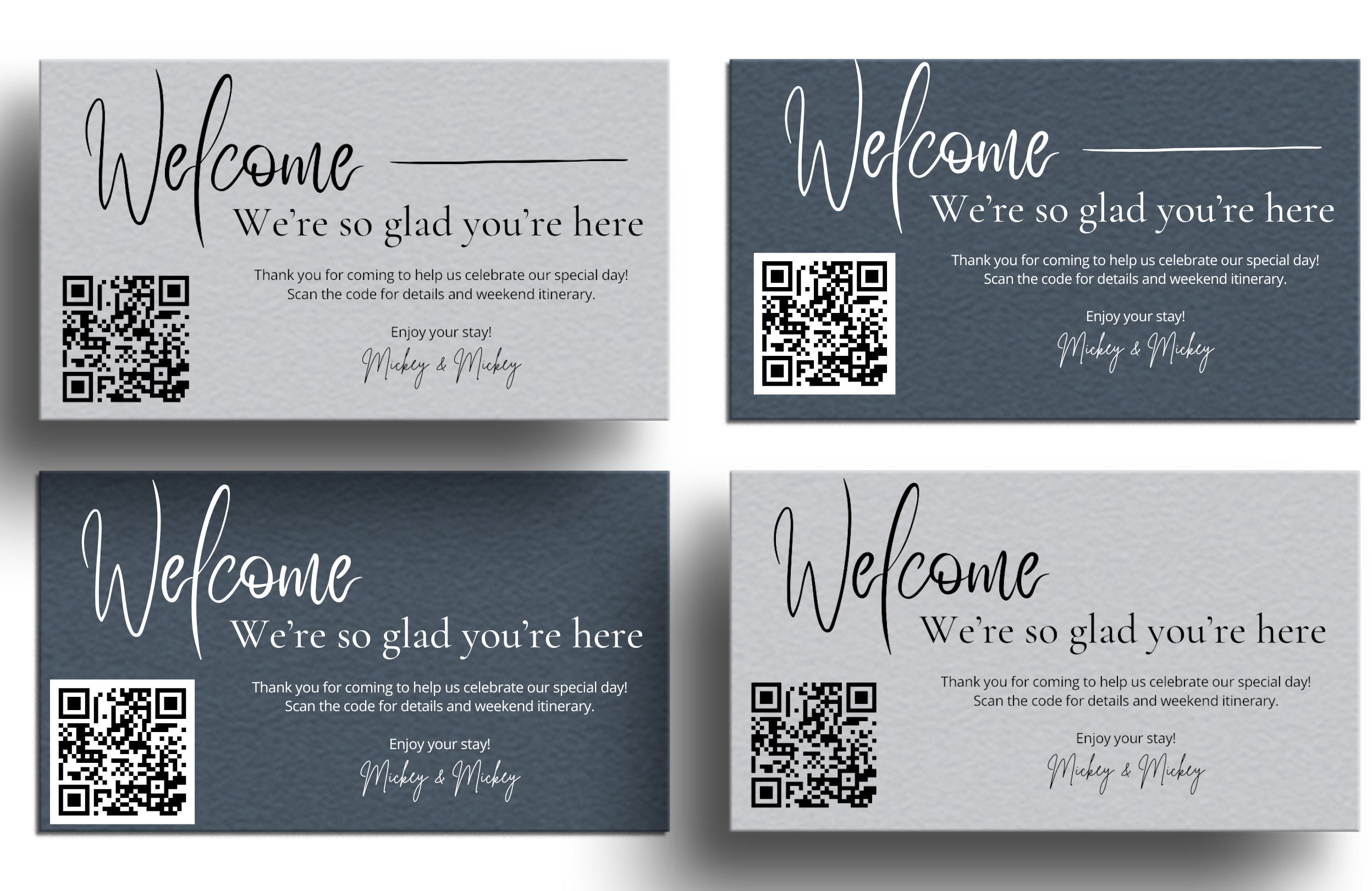 Welcome Card QR Code Card QR Code Wedding Love Qr Code Wedding - Etsy